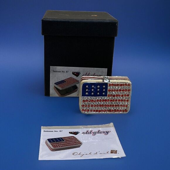 Office | Art Form Object Dart 87 Old Glory American Flag Trinket Box ...